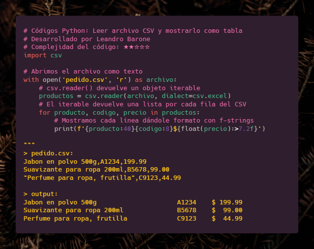 Códigos de programación